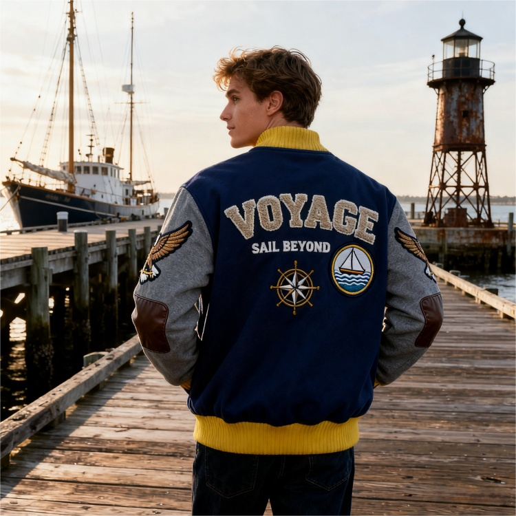 Wholesale Spring Embroidery Letterman Baseball Varsity Jackets Button ...