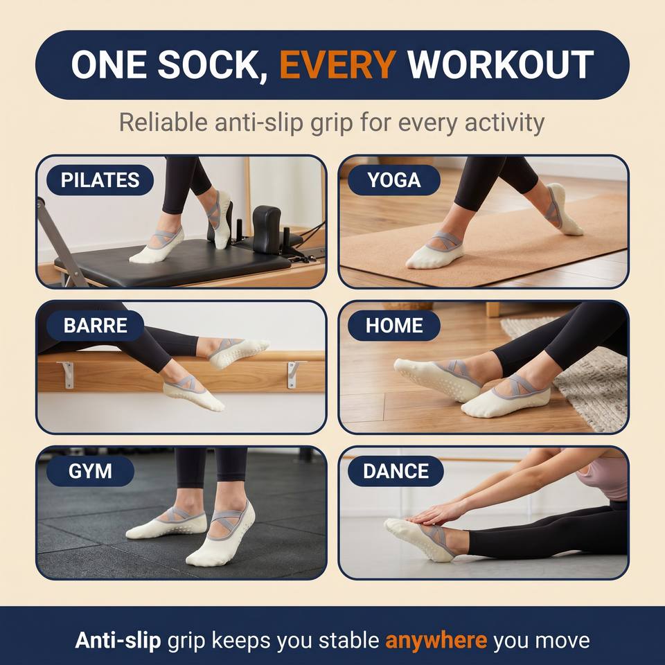 Professional Cross Strap Yoga Socks Circular Dots Pilates Socks Knitted ...