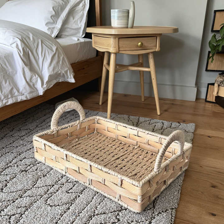 Paper Rope Baskets Hand Woven Storage Basket Home Decoration Storage ...