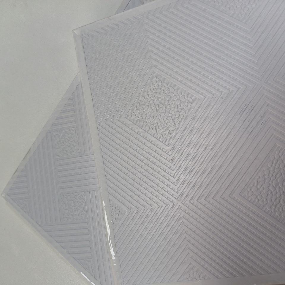 Premium PVC Laminated Gypsum Ceiling Tiles Aluminum Foil Ceiling Panels ...