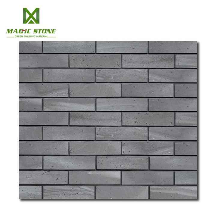 Ancient Cyan Flexible Clay Tile Style Exterior Wall Facing Bricks