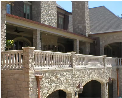 GRC Cast Stone Concrete Balcony Handrail & Stair Railing - Customizable OEM