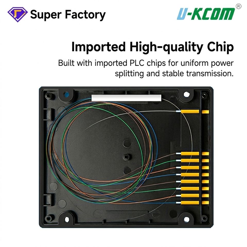 Carrier Grade 1x8 1x16 PLC Splitter ABS Box Type SC/APC Connector ...