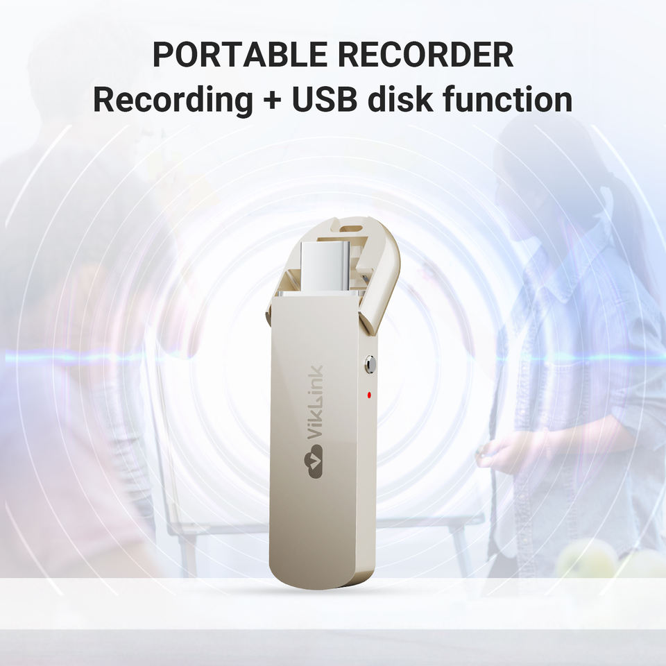 VR110 Mini Metal Digital Voice Recorder | WAV Audio Type-C USB One ...