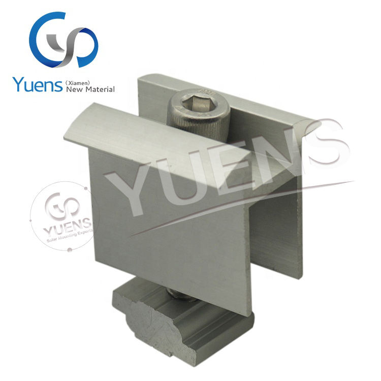 Yuens Heavy Duty Solar Mid Clamp AL6005-T5 for Metal Roof 60m/s Wind ...