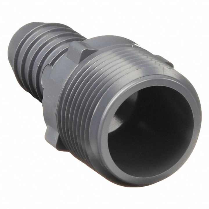 Schedule 80 PVC 1/2"MNPT X 3/8" FNPT Flanged Plastic NPT Bushing ...