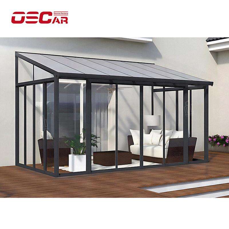 Motorized Retractable Aluminium Roof Sunroom Four Season Garden Movable ...