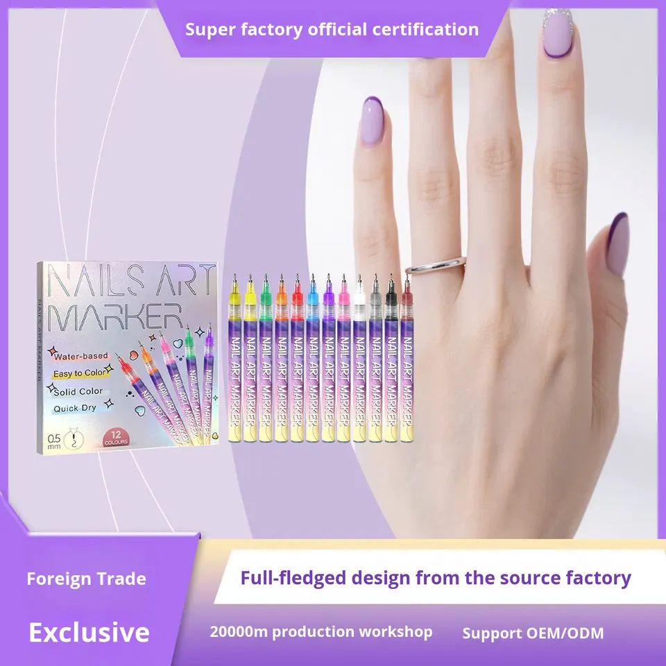 DIY Nail Art Painting Pen Easy Use Various Occasions Convenient ...