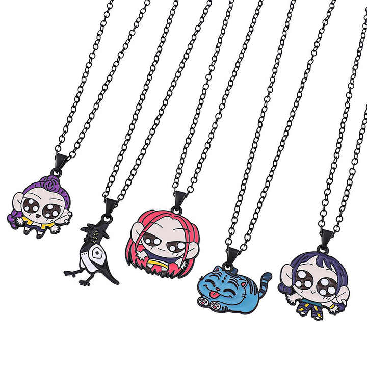 SongYi Anime KPop Demon Hunters Pendant Necklace Cartoon Character ...