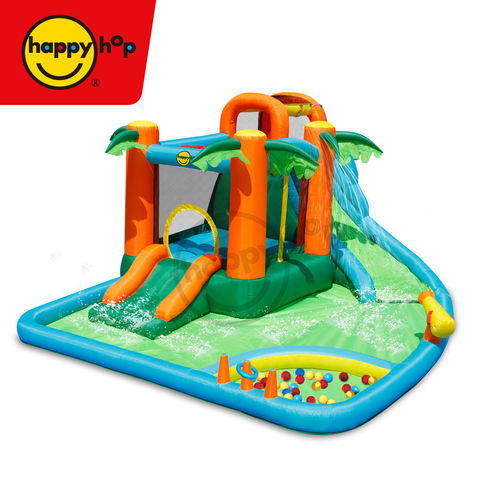 Happy Hop Inflatable Bouncer-9016 Children Water Slide Pool Bouncer ...