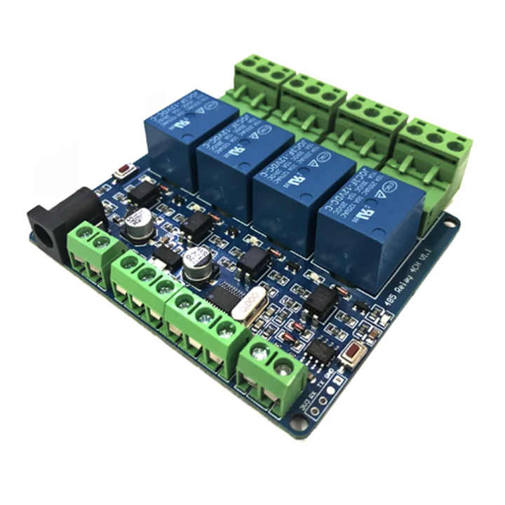 Modbus-Rtu 4 Channel Optocoupler Isolation 12V Relay Module Switch ...