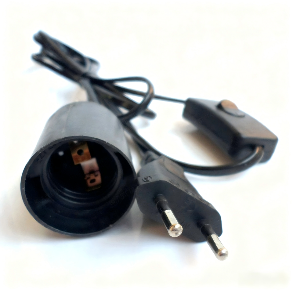 E27 Screw Base Lamp Holder AC 220V Plastic Material for Indoor Use ...