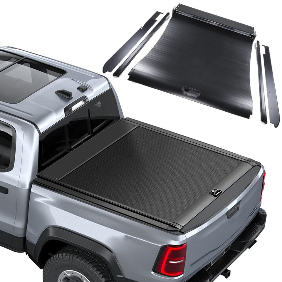 Custom Role and Lock Pick up Truck Bed Cover Premium Hard Folding ...