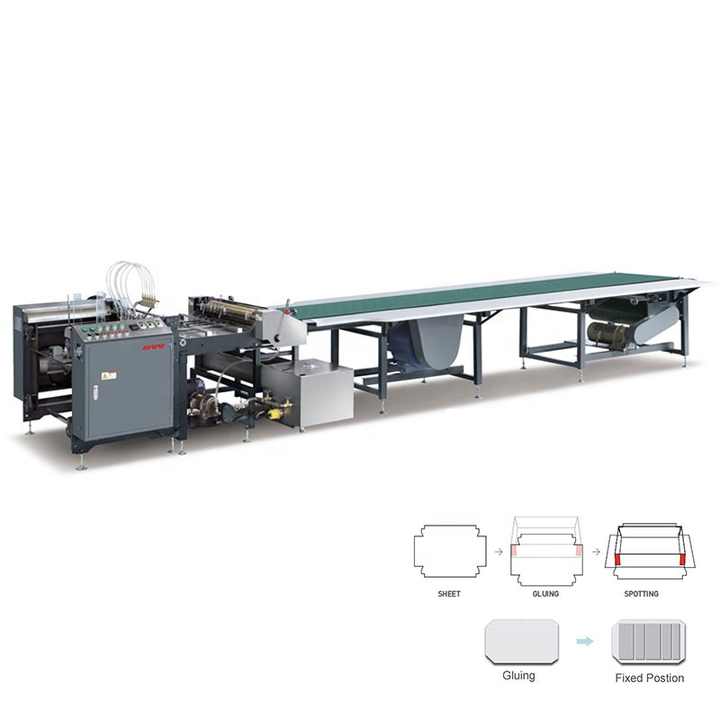 Semi Automatic Hot Melt Glue and Cold Glue Gluing Machine