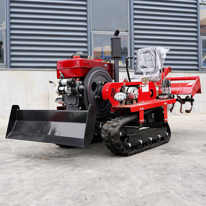 Multifunction Rubber Track Rotary Cultivator for Small Farmlands