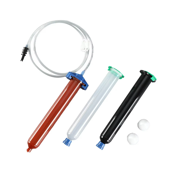 Pneumatic Syringe Stoppers Plastic/Metal Back Cover Glue Syringe ...