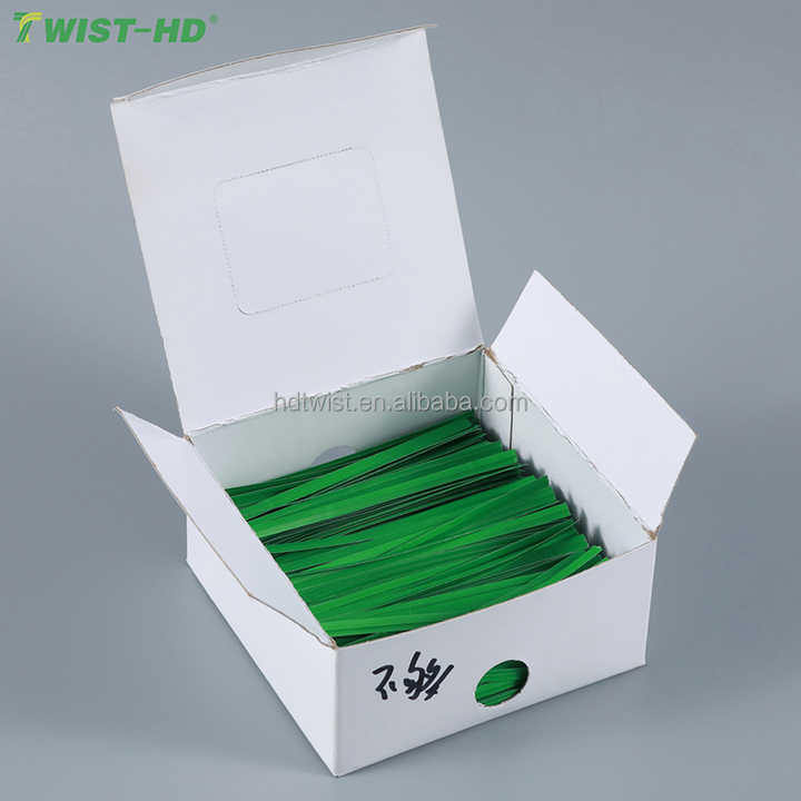 2000pcs/Box Package Craft Paper Twist Tie Kraft Paper Coated Twist Band ...