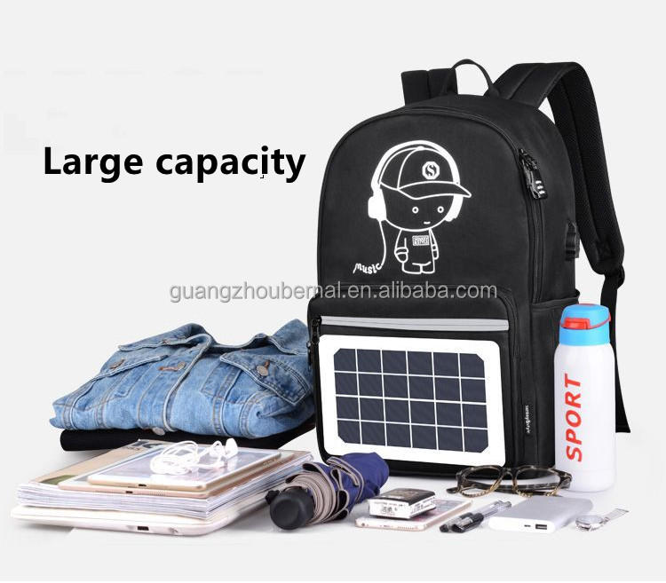 Low MOQ Solar Backpack With Detachable Solar Panel, Smart Solar ...