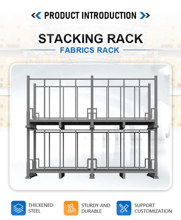 Heavy Duty Warehouse Folding Stacking Racks Steel Stacking Pallet Racks ...