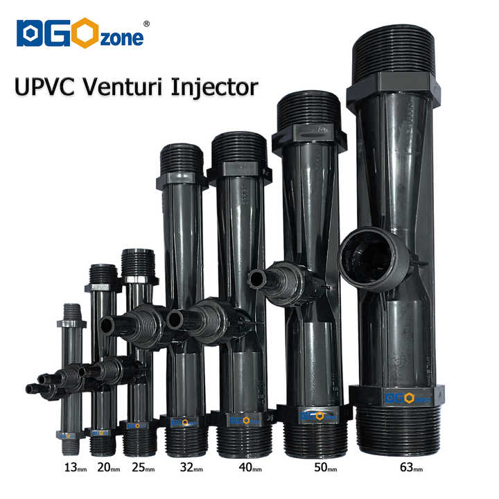 Multiple Sizes Venturi Injector Tube for Gas and Liquid Mixing