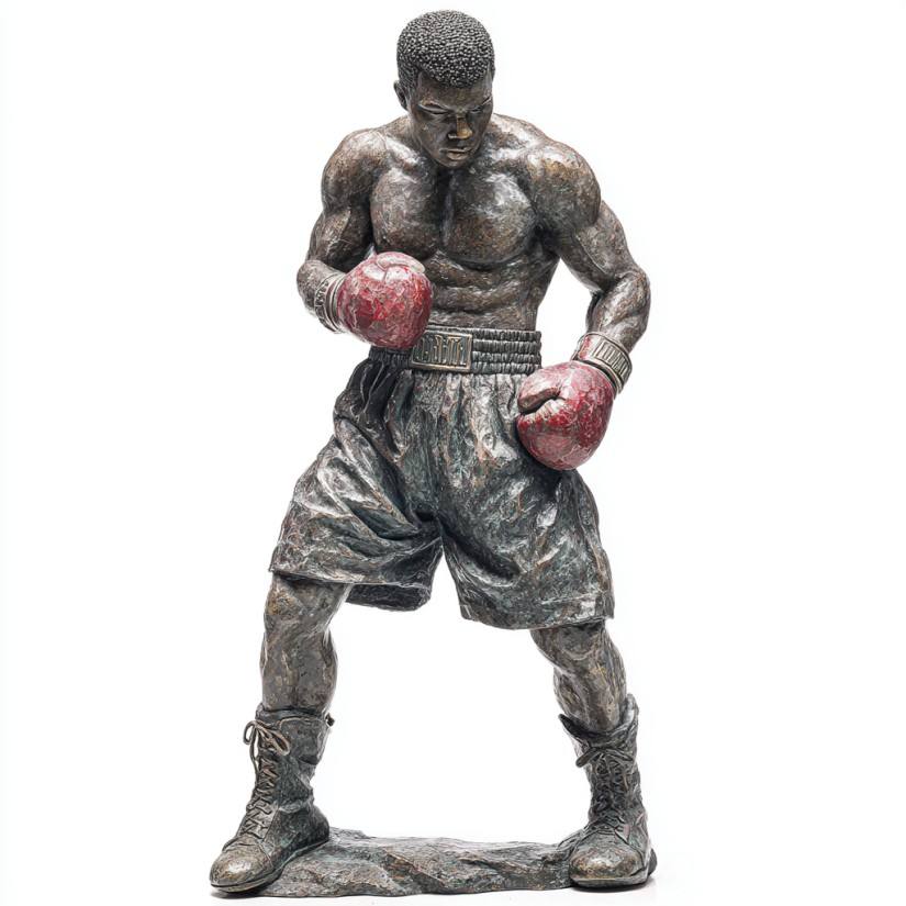 Wholesale Boxing Resin Trophy Dynamic Fighter Statue Combat Award for ...