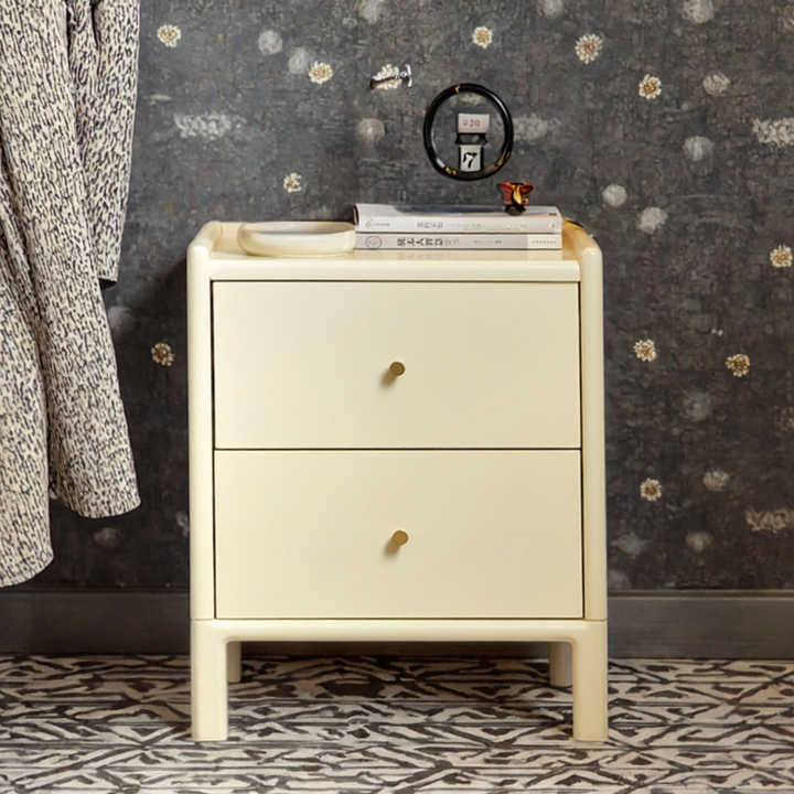 Wholesale Solid Wood 2-Drawer Nightstand Extendable Bedside Table for ...