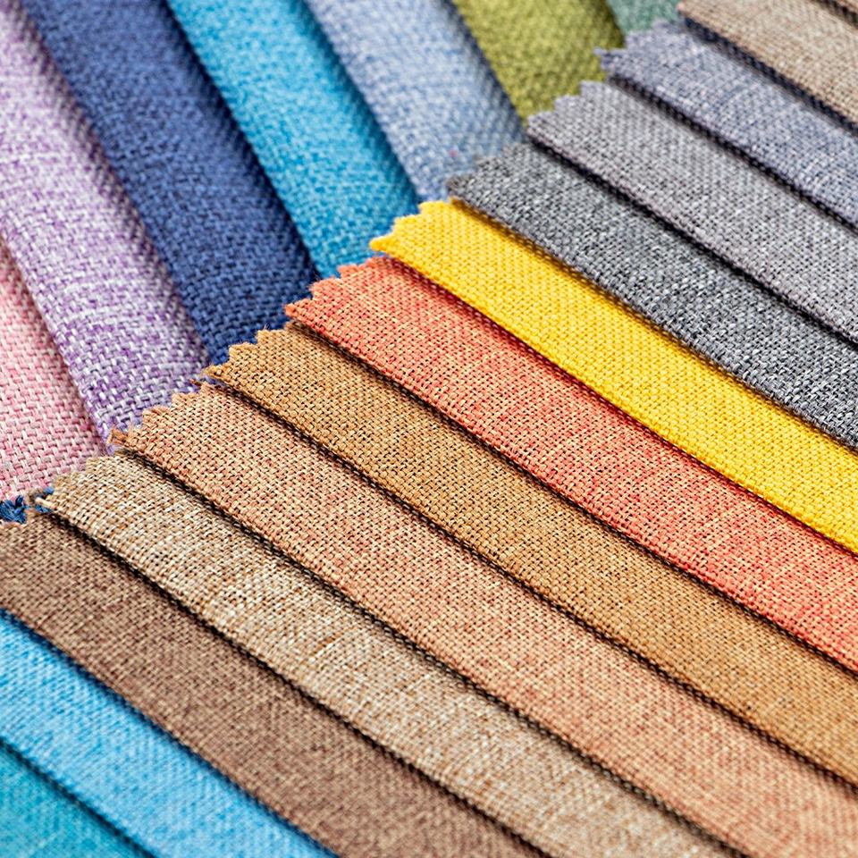 TengHui Modern Durable Linen Look Sofa Furniture Linen Fabric Roll Free ...