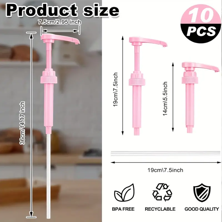 Torani and Davinci Fit Syrup Pump (25.4 Oz-750ml) 8cc 10cc Pumps for Soda Bubble Tea Syrups 28 ...