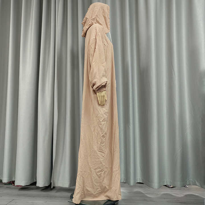 Hot Model Cotton Prayer Robe Ramadan Muslim Modest Abaya Dubai Turkey ...