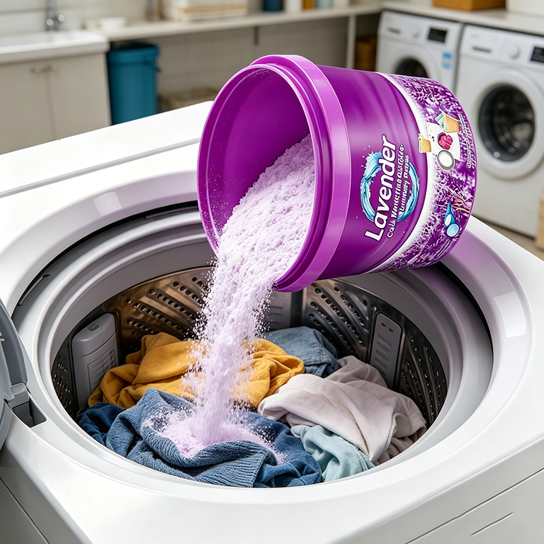 Ansmann 2.5kg Bucket Lavender Laundry Powder Cold Water Quick Dissolve ...