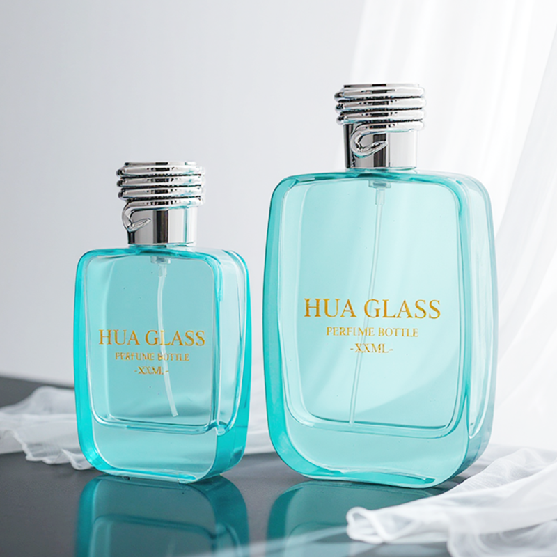 Best Seller Wholesale Custom 50ml 100ml Refillable Blue Flat Empty ...