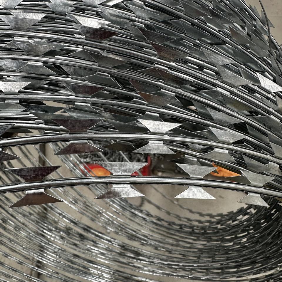 Galvanized Steel Wire Blade Net High-Deterrence Concertina Security ...