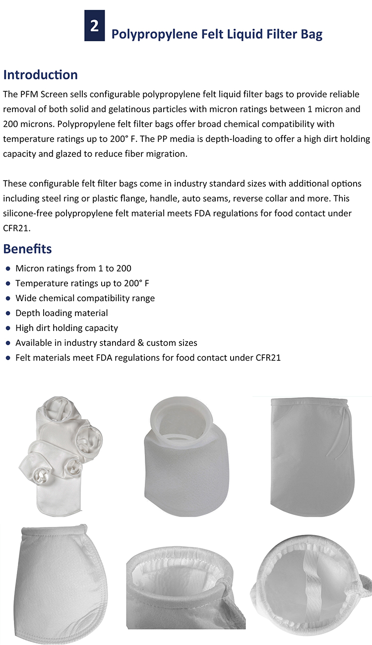 Customize 4 Inches 40um/10um/5um Pp/polypropylene Filter Bag For Solid ...