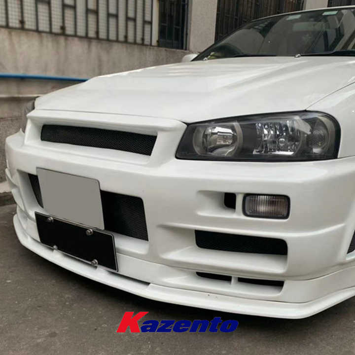 Nissan Skyline R34 GTR OEM Style Front Bumper Middle Lip Fiberglass Unpaint