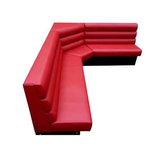 Light Luxury Curved Restaurant Booths Designs Wood PU Leather U Shape ...