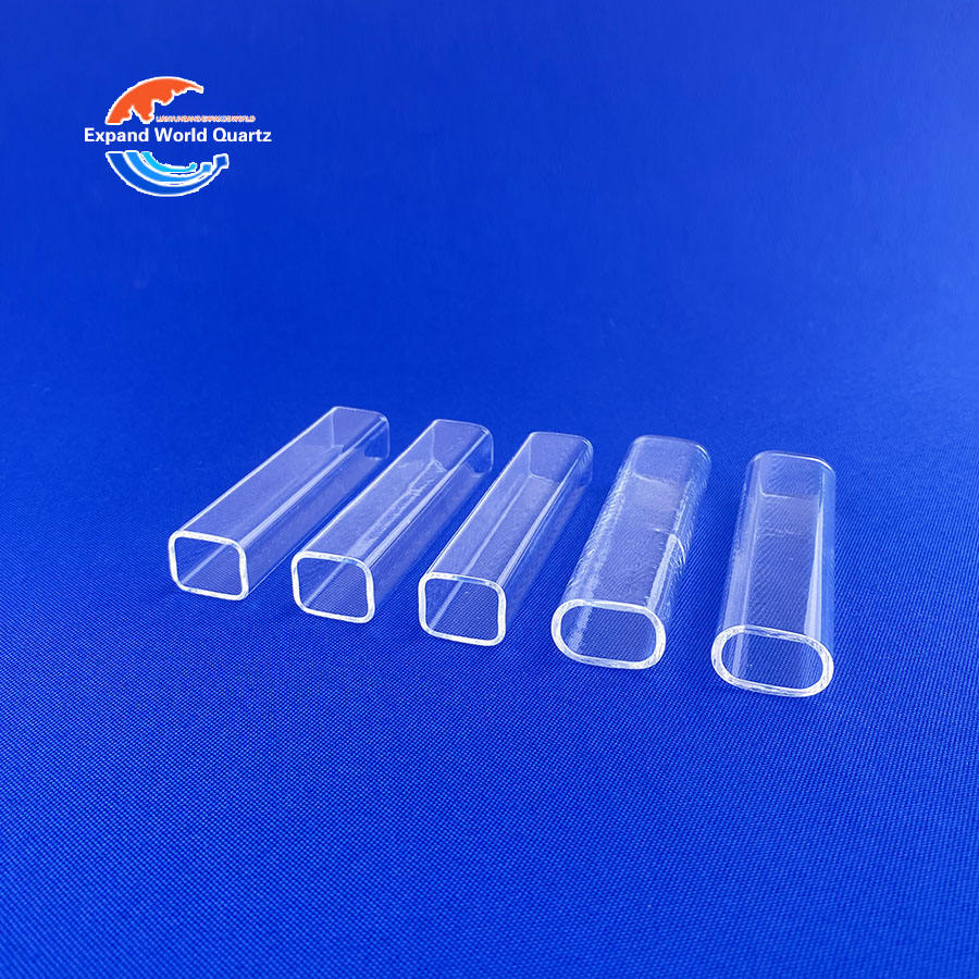 Custom-Made Transparent Quartz Glass Tubes 99.99% Purity Square and ...