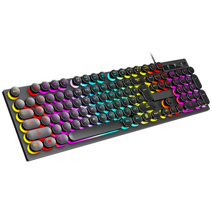 Retro Typewriter Mechanical Keyboard with RGB Backlight