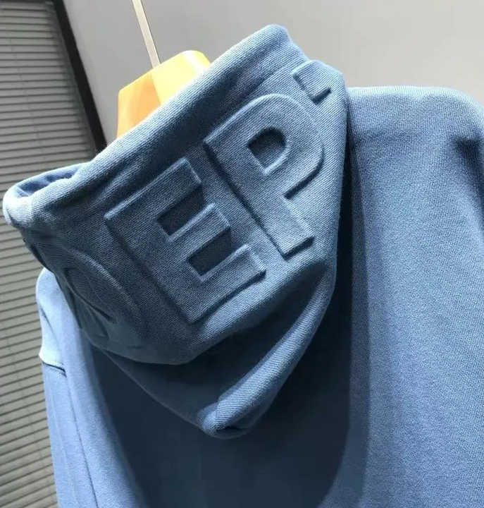 Custom Embossed 100% Cotton French Terry Hoodie - OEM/ODM Available