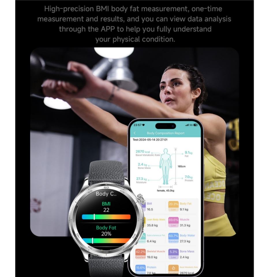 2026 T5 ECG Smart Watch Heart Rate Sleep Pressure Monitoring BMI ...