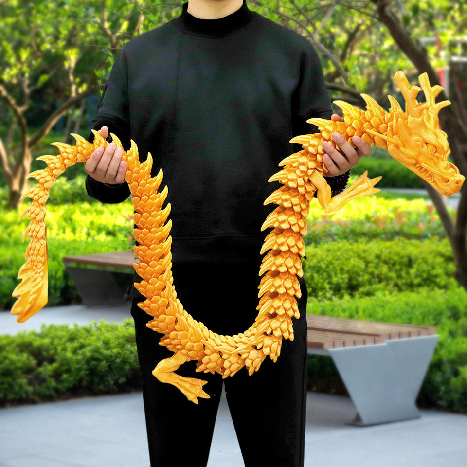 3D Printed Vertical Modern Dragon Design PLA Handicraft Movable ...