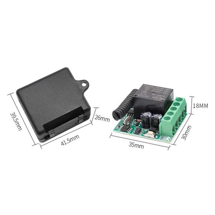 433mhz 12v 1 Channel Relay Module RF Wireless Remote Control Switch 10A ...