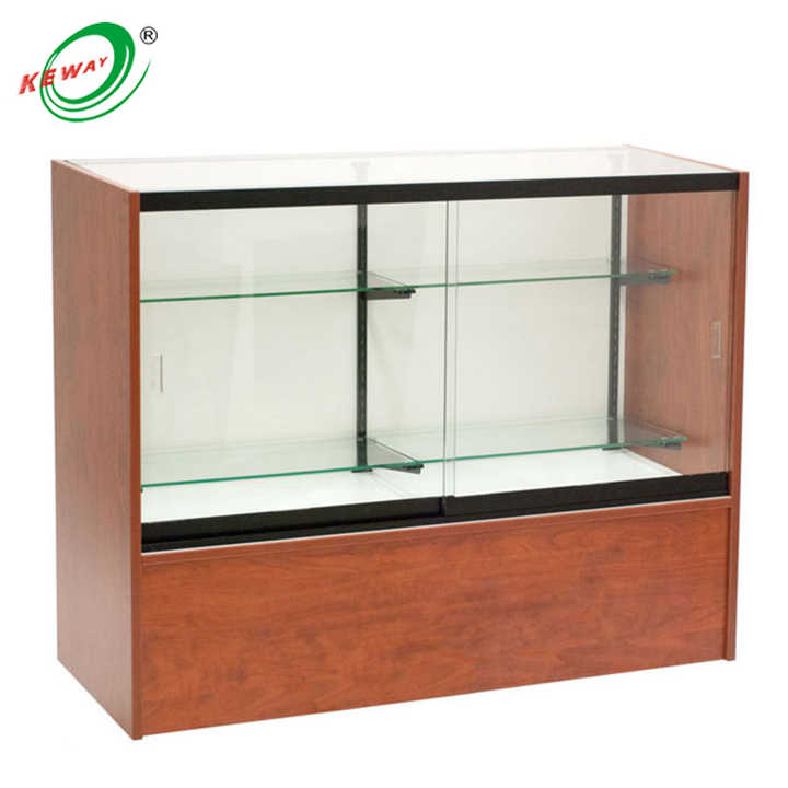 48 Inch MDF Panel Display showcase case Tempered Glass Sliding Door ...