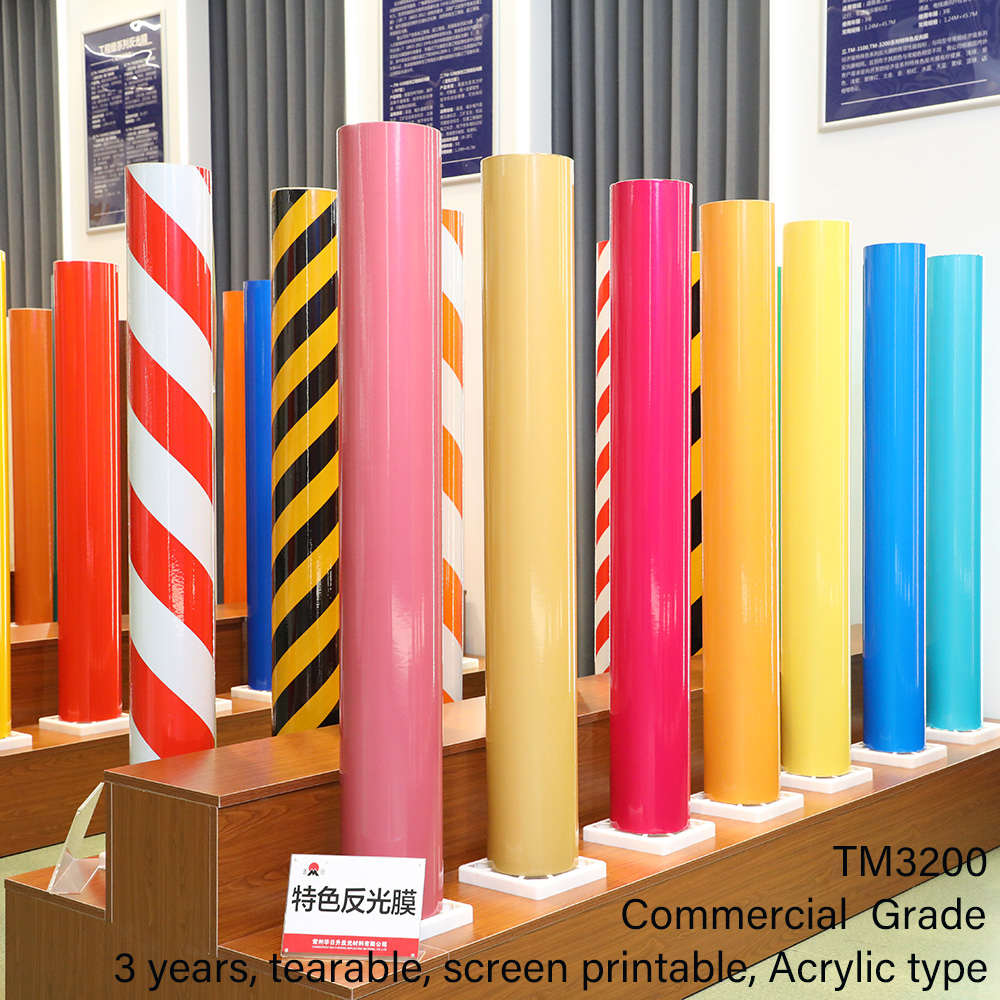Commercial Grade Retro Reflective Sheeting For Traffic Signs material ...