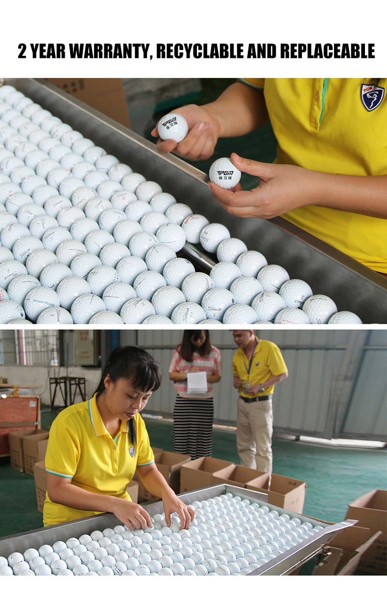 PGM Q028 custom 1 layer durable rubber practice training golf ball for driving rang-企业官网