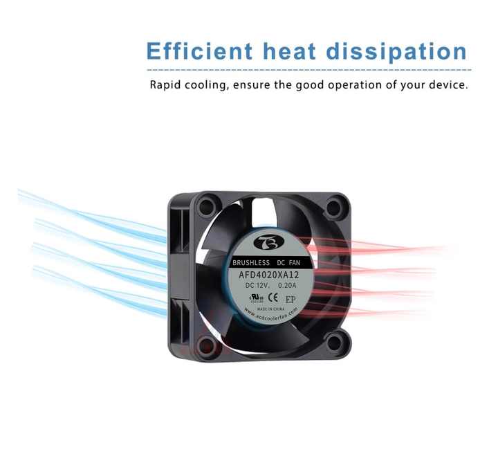 4020 40mm 5V 12V 24V DC Brushless Mini Axial Cooling Fan Compatible Size for Small Electrical ...