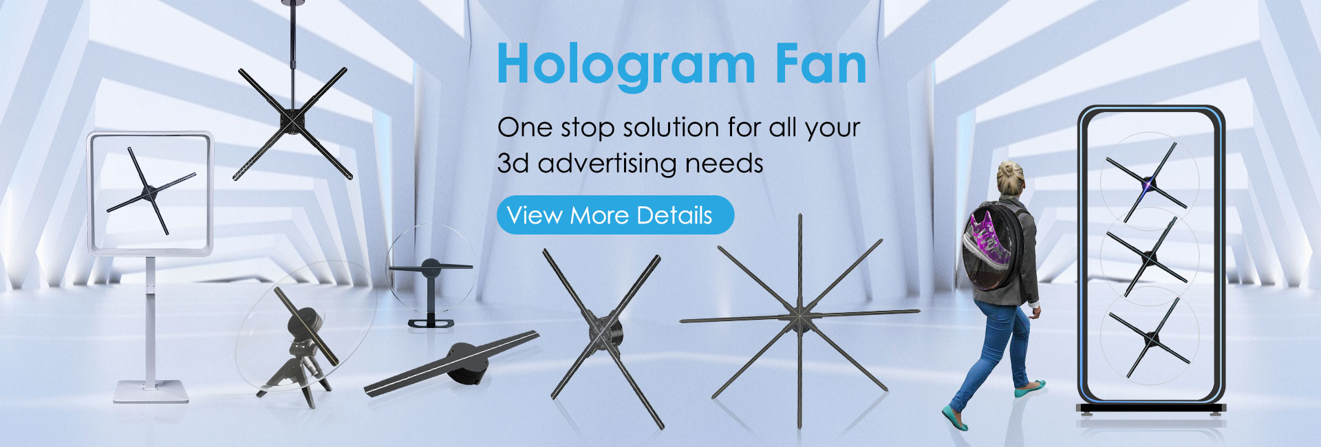 Wall Mounted Hdfocus Black Hologram 3D Hologram Fan 3D Hologram Display Hotel Products from ...