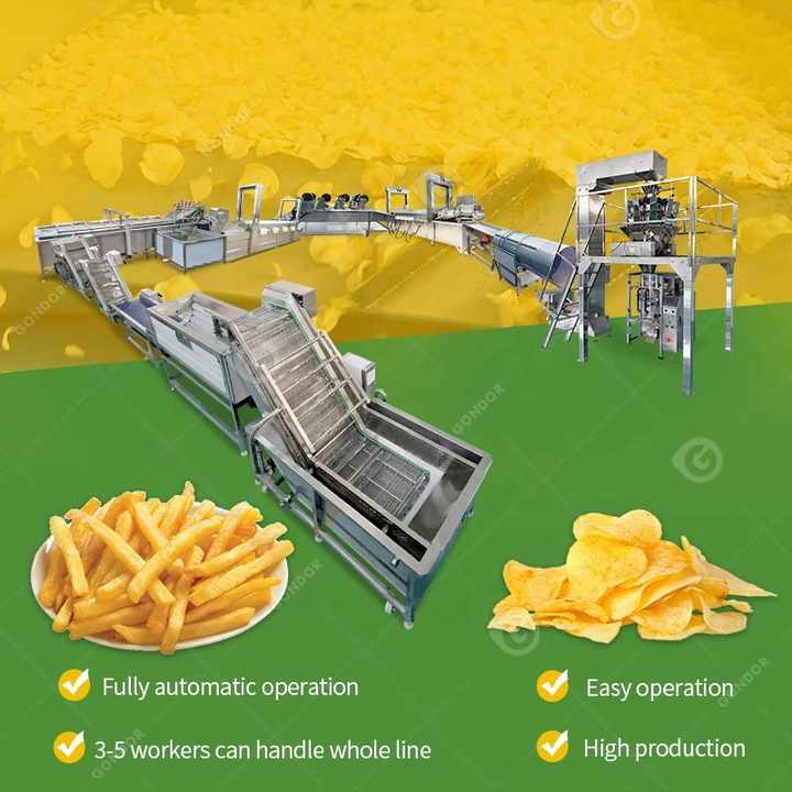 High Efficiency French Fry Production Line - Gondor Chips Maker