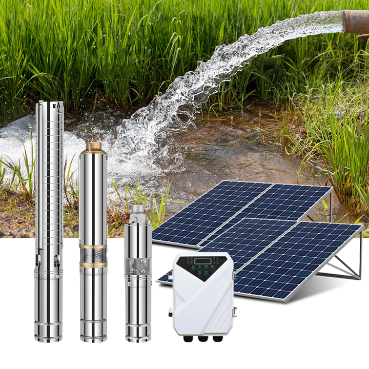 Solar Power Pump 1hp Difful Deep Well Water Pump for Farming DC Brushless Solar Water Pump with ...