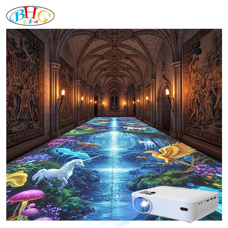 Hologram Interactive Floor Projection Engaging 3D Effect Projection ...