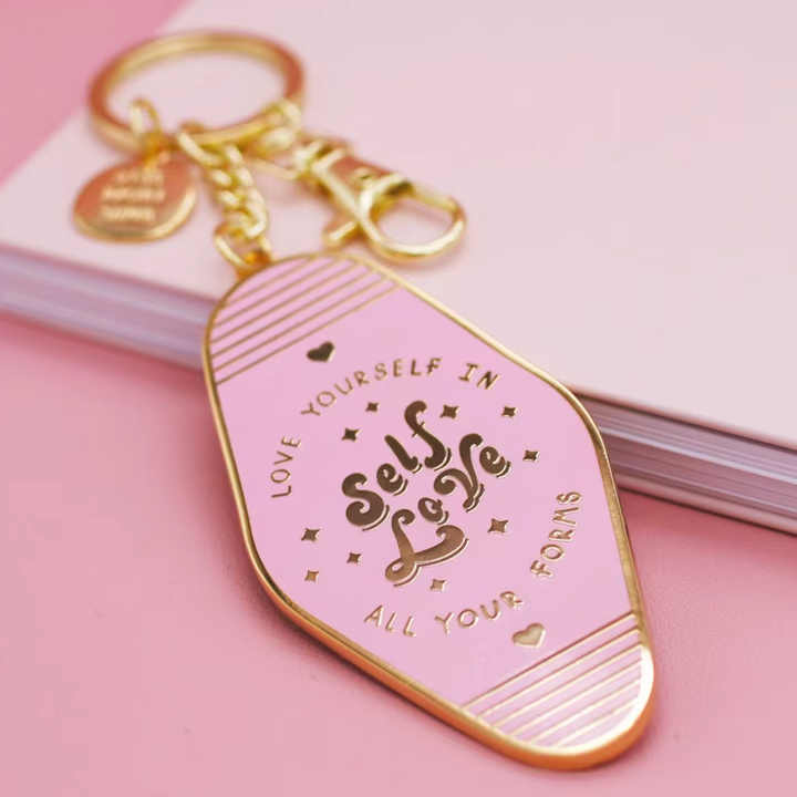Mental Health Metal Keyring - Positive Reminder Keychain